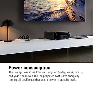 Eve Energy Strip - Apple HomeKit Smart Home Triple Outlet & Power Meter with Built-in Schedules & Switches