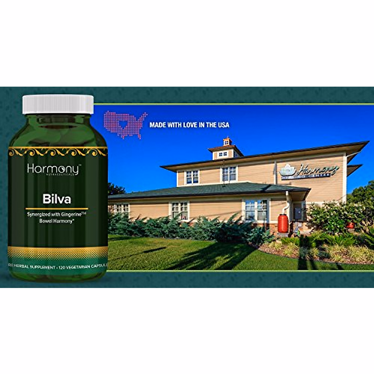 Bilva Supreme - Synergized with Gingerine - Harmony Nutraceuticals Ayurvedic Medicine to Support Healthy Digestive System - 120 Vegan Capsules