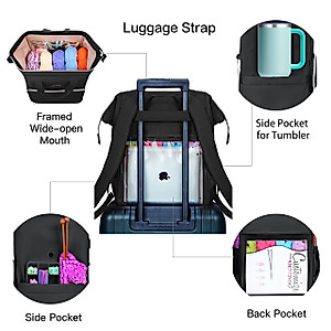 Knitting Bag Backpack,Leudes Yarn Storage Organizer Large Crochet Bag Tote Christmas Gift Yarn Holder Case for Carrying Projects, Knitting Needles, Crochet Hooks and Other Accessories (Black)