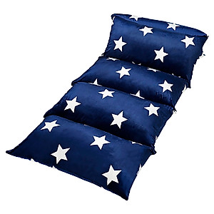 Butterfly Craze Floor Pillow Case, Mattress Bed Lounger Cover, Star Navy, Queen Size - Cozy Seating Solution for Kids & Adults, Recliner Cushion, Perfect for Reading, TV Time (Pillow Not Included)