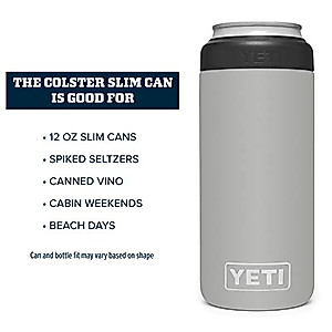 YETI Rambler 12 oz. Colster Slim Can Insulator for the Slim Hard Seltzer Cans, Granite Gray