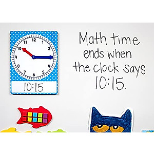 Teacher Created Resources Magnetic Foam Geared Clock, Large (20710),Multi