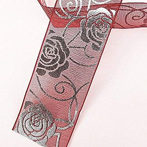 Chenkou Craft Random 20 Yards 1" 25MM Mix Lots Spring Summer Organza Ribbon Assorted Dots Bow Flower Love Heart Rose (Organza Ribbon 1")