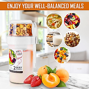 26 oz Overnight Oats Containers with Lids - Mason Jars for Overnight Oats, Reusable Overnight Oats Container with spoon, Leak-proof Overnight Oats Jars for holding milk, soup, coffee, juice (White)