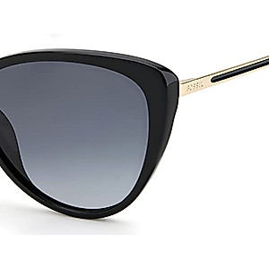 Fossil Women's Female Sunglass Style FOS 2114/G/S Cat Eye, Black/Gray Shaded, 54mm, 15mm