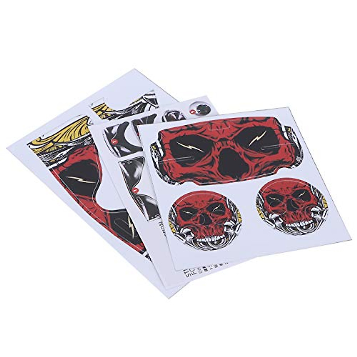 VR Glasses Stickers, PVC VR Glasses Controller Headset Protective Stickers, Skin Cover Set, Protect Equipment, for Oculus Quest 2(Skeleton )