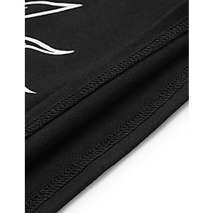 SweatyRocks Women's Casual Sleeveless Round Neck Workout Crop Tank Top Shirts Sun Black L