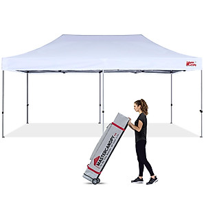 MASTERCANOPY Pop Up Canopy Tent Commercial Grade 10x20 Instant Shelter (White)