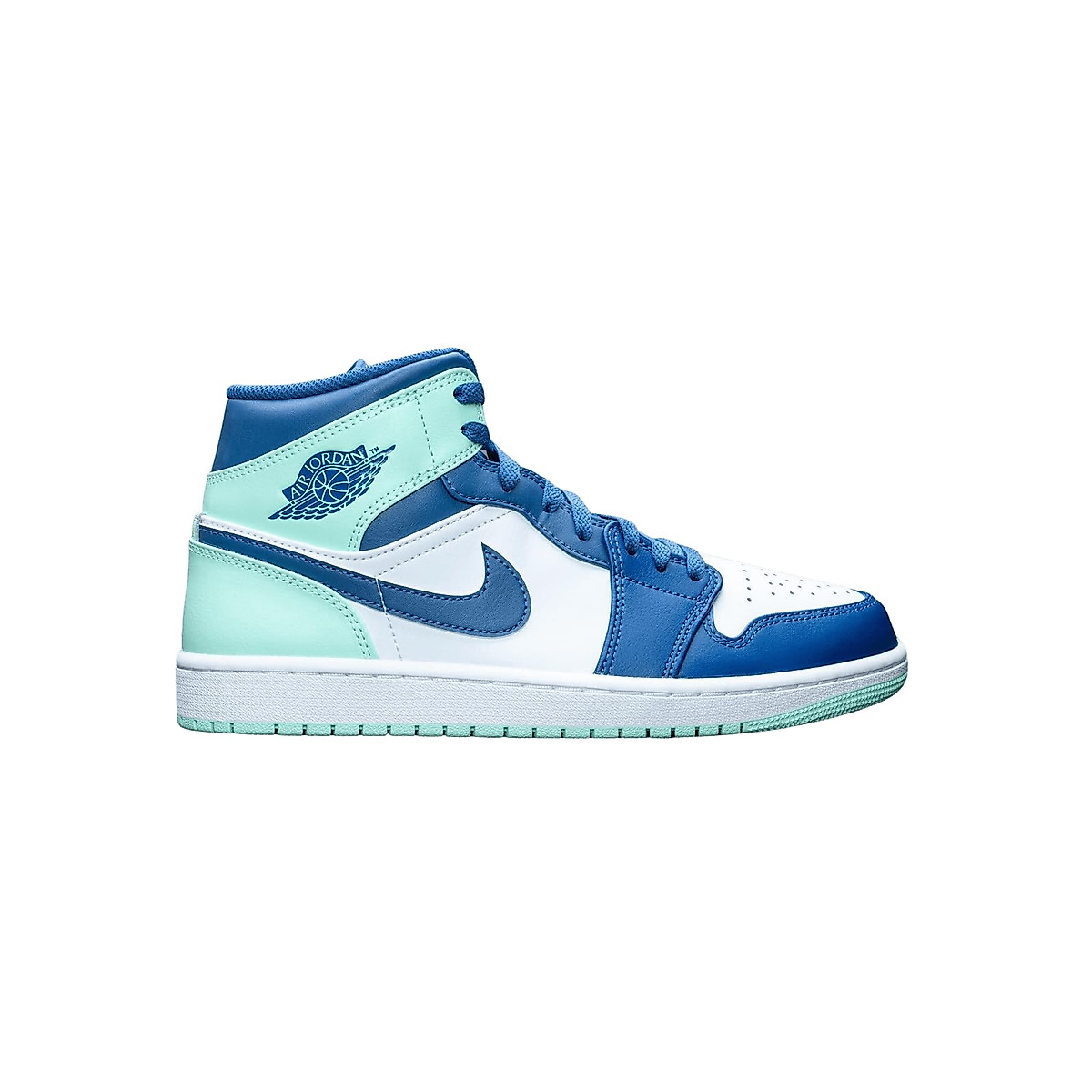 Nike Men's Air Jordan 1 Mid Sneaker, Mystic Navy/Mint Foam-white, 8.5