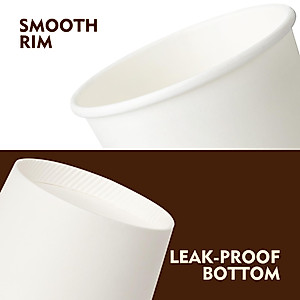 YEEHAW [12 oz 300 pack] Coffee Cups, White Disposable Paper Cups, To Go Hot Cups for Coffee, Hot Liquid, Chocolate, Juice, Tea, Hot/Cold Beverage Drinking Cup, Ideal for Cafes, Bistros, Businesses