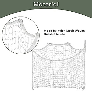 FLKQC Full Day Slow Feed Hay Net Bag Horse Feeding Large Feeder Bag with Small Holes Feed Horse Reduces Horse Feeding Anxiety and Behavioral Issue(36" Length x 23.6" Width)