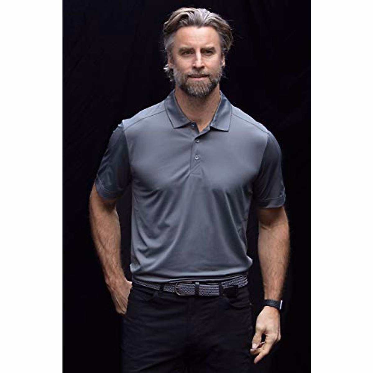 Cutter & Buck Prospect Textured Stretch Mens Big & Tall Polo, College Orange, XLT