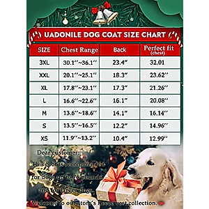Uadonile Dog Coat British Style Plaid Christmas Jackets, Windproof Reversible,Reflective Dogs Winter Warn Snow Coat, Cold Weather Coats for Small Medium and Large Boy Girl