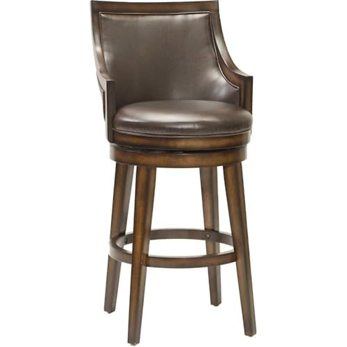 Hillsdale Lyman Swivel Counter Height Stool, 26.5" High, Rustic Oak