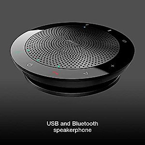 Jabra Speak 510+ MS Bluetooth Speakerphone - PC, MAC, Tablet, Smartphone Compatible, Teams Version 7510-309 - with Bluetooth dongle and Microfiber Cloth