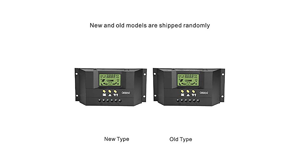Jeanoko Solar Charge Controller 30A 12V/24V PWM with LCD Display