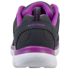 Skechers Women's Summits - New World Sneaker, Charcoal/Purple, 8 W US