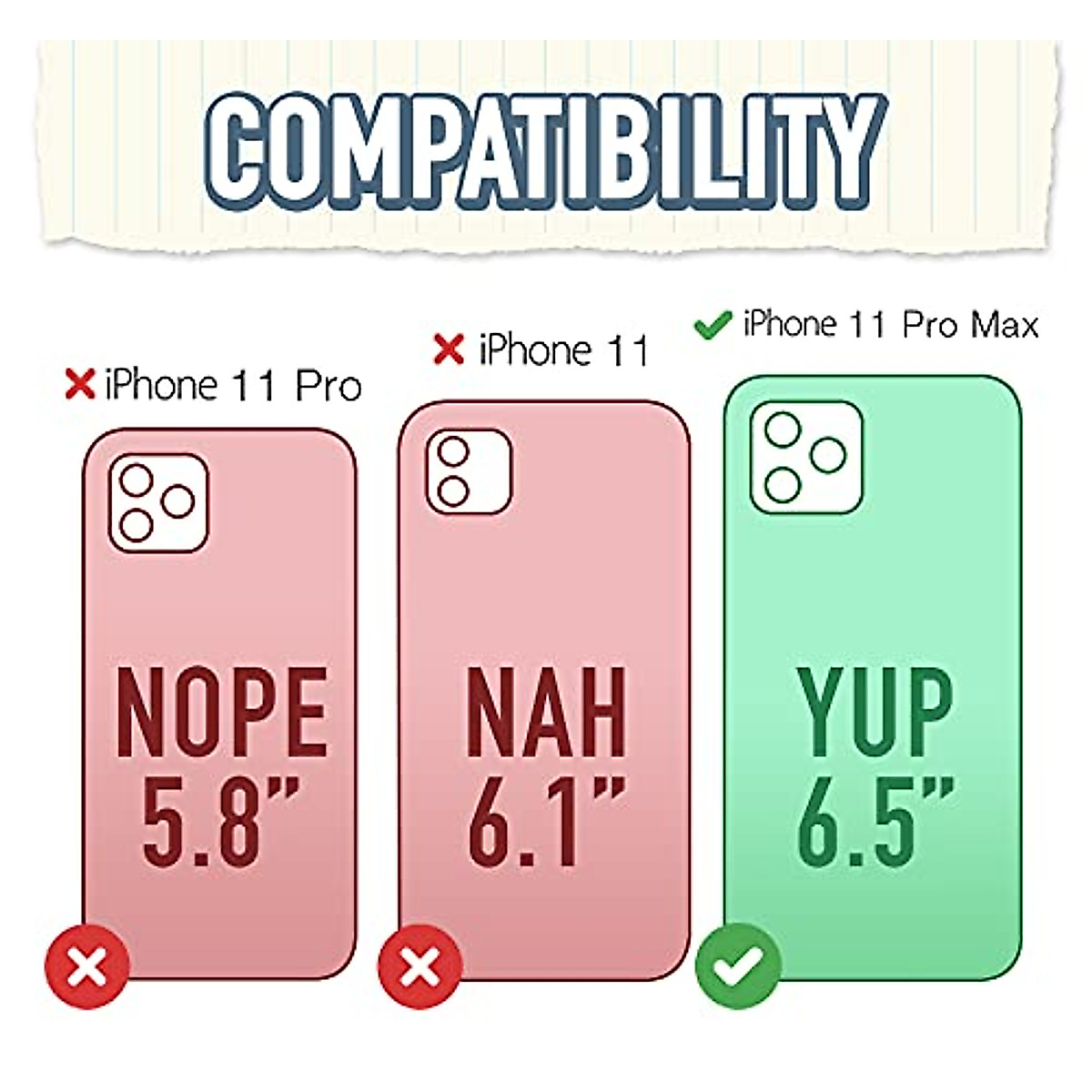 Smartish iPhone 11 Pro Max Crossbody Case for Women - Dancing Queen [Purse/Clutch with Detachable Strap & Card Holder] - Stiletto Black-Gold