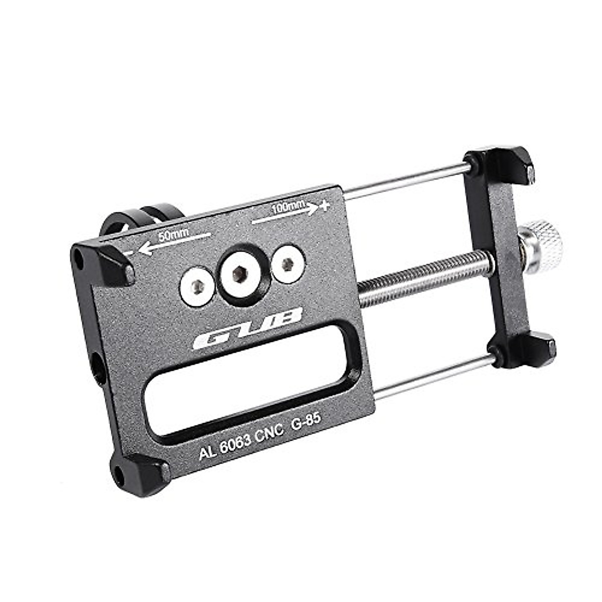 GUB Bicycle & Motorcycle Phone Mount, Aluminum Alloy Universal Bike Handlebar Phone Mount Holder Adjustable Compatible with iPhone X XR Xs 7s 8 Plus,Compatible with SamsungS9/S8/Note5/4 (Black)
