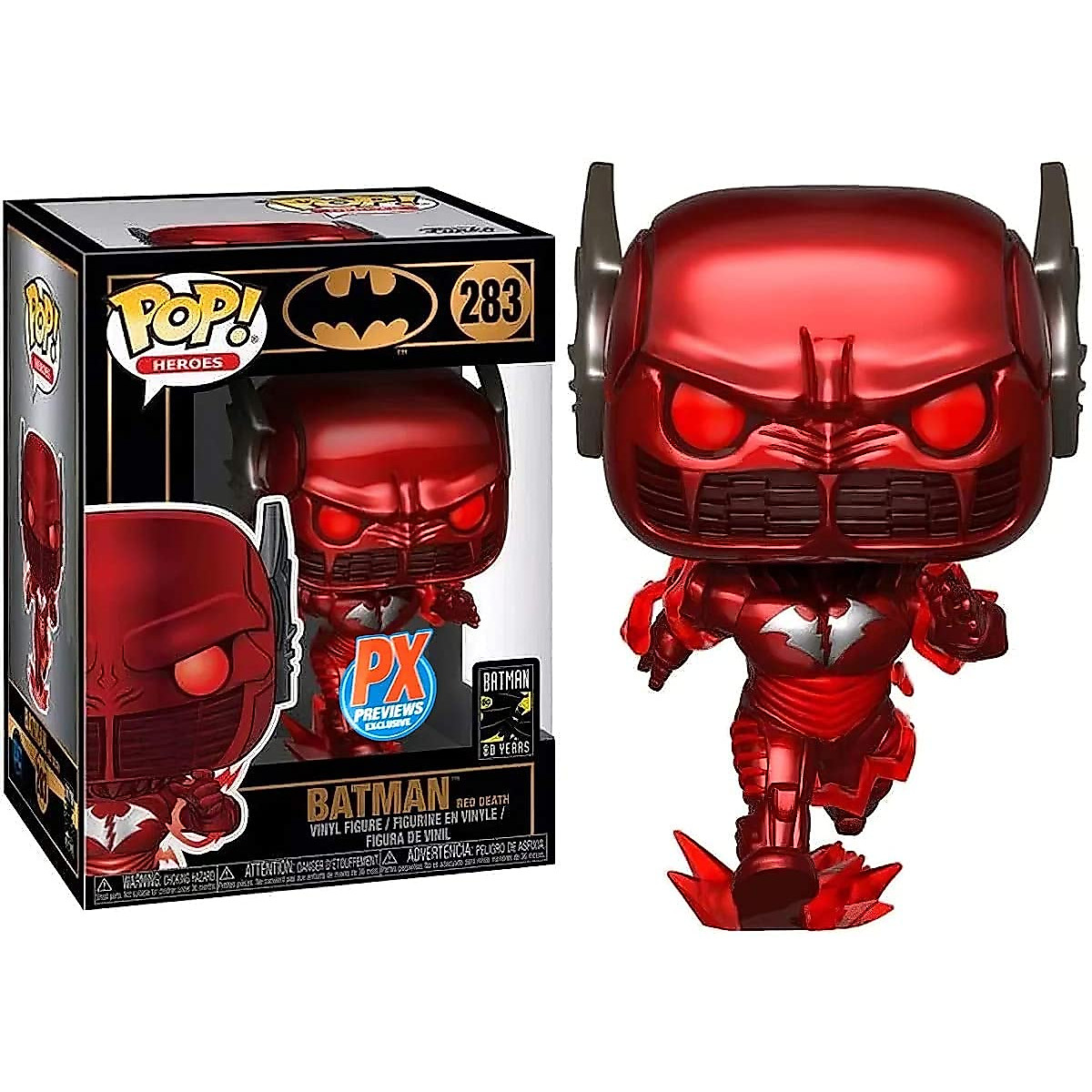 POP DC Heroes: Dark Nights Metal - Batman Red Death (PX Previews Exclusive) Funko Vinyl Figure (Bundled with Compatible Box Protector Case) Multicolor 3.75 inches
