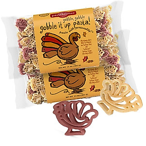 Pastabilities Gobble Turkey Pasta, Fun Shaped Turkey Noodles for Kids and Holidays, Non-GMO Natural Wheat Pasta 14 oz (2 Pack)