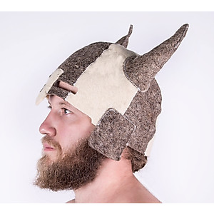 SHSH trade group Wool Banya Hat for Men Knight - Viking Sauna Hat Felt - Russian Wool Banya Hat Sauna Hats