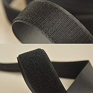 1 Inch Wide 33 Ft Long Sew on Hook and Loop Strips Fastening Nylon Fabric Tape Non-Adhesive Back Nylon Strips Fabric Fastener Industrial Strength Interlocking Tape
