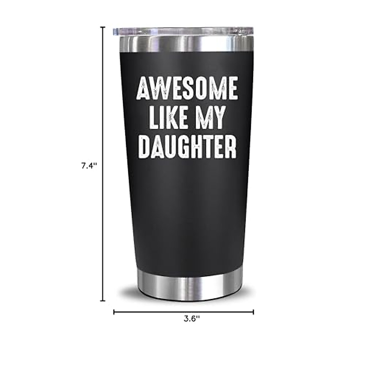 NewEleven Christmas Gifts For Dad - Cool Dad Gifts From Daughter - Unique Birthday Present Ideas For Dad, Father, Husband, Bonus Dad, Step Dad, New Dad From Daughter, Daughter In Law - 20 Oz Tumbler