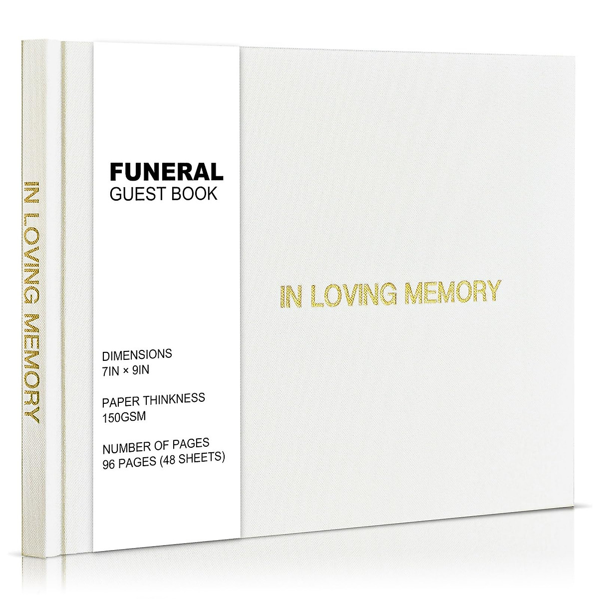 EBEGEE Funeral Guest Book, Timeless Keepsake Celebration of Life Guest Book, Durable and Smooth Writing Guest Book for Memorial Service, Thoughtful Design Funeral Guest Book for Memorial Service