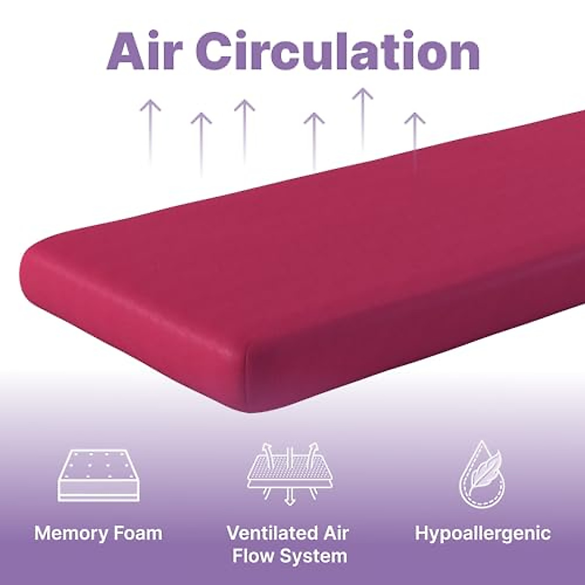 NapQueen 5 Inch, Twin Mattress, Memory Foam Pink Mattress - Medium Feel - CertiPUR-US Certified - Twin Bed Mattress in a Box, Breathable Soft Fabric Cover