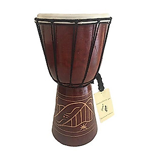 Djembe Drum Bongo Congo African Drum -MED SIZE- 12" High x 5" Drum Head, JIVE® BRAND- Professional Sound