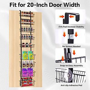 ReoTeo 9-Tier Over The Door Pantry Organizer