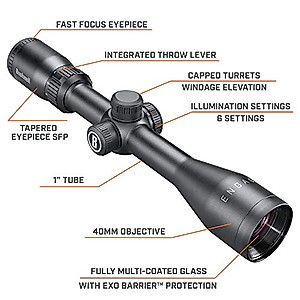 Bushnell Engage 3-9x40mm Riflescope, Illuminated Hunting Rifles Scope with Multi X Reticle
