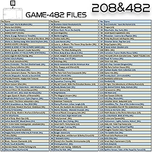 208 and 482 in 1 Game Card, Super Combo Game Cartridge Suitable for Various Types of Game Consoles