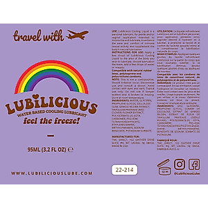 Lubilicious Cooling Sex Lube for Couples Pleasure- Water Based Lubricant for Women Pleasure - Cooling Lubricant for Her Pleasure - Sex Lubricant for Men Pleasure - Premium Personal Lubricant 3.2 oz