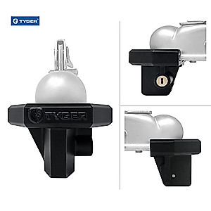 Tyger Auto TG-CL2U006B Coupler Lock for 2" Trailer Coupler (Coupler Lip Width < 3-3/4"; Coupler Height < 5/16"; Coupler Ball < 2-1/2")