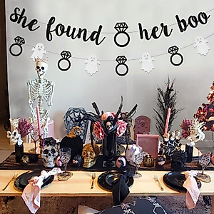 Halloween Bachelorette Party Decorations, She Found Her Boo Banner, Ghost Diamond Ring Garland, Halloween Bridal Shower Engagement Wedding Party Supplies