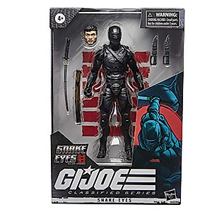 G. I. Joe Hasbro Classified Series : G.I. Joe Origins Snake Eyes Action Figure 16, Premium 6-Inch Scale Toy with Custom Package Art , Black