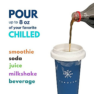 Furozun Slushy Maker Cup - Frozen Magic Insta Slushie and Shake Maker - Freezing Smoothie and Iced Slurpee - Squeeze Reuse and Portable - Perfect Summer Chill Gift Kids