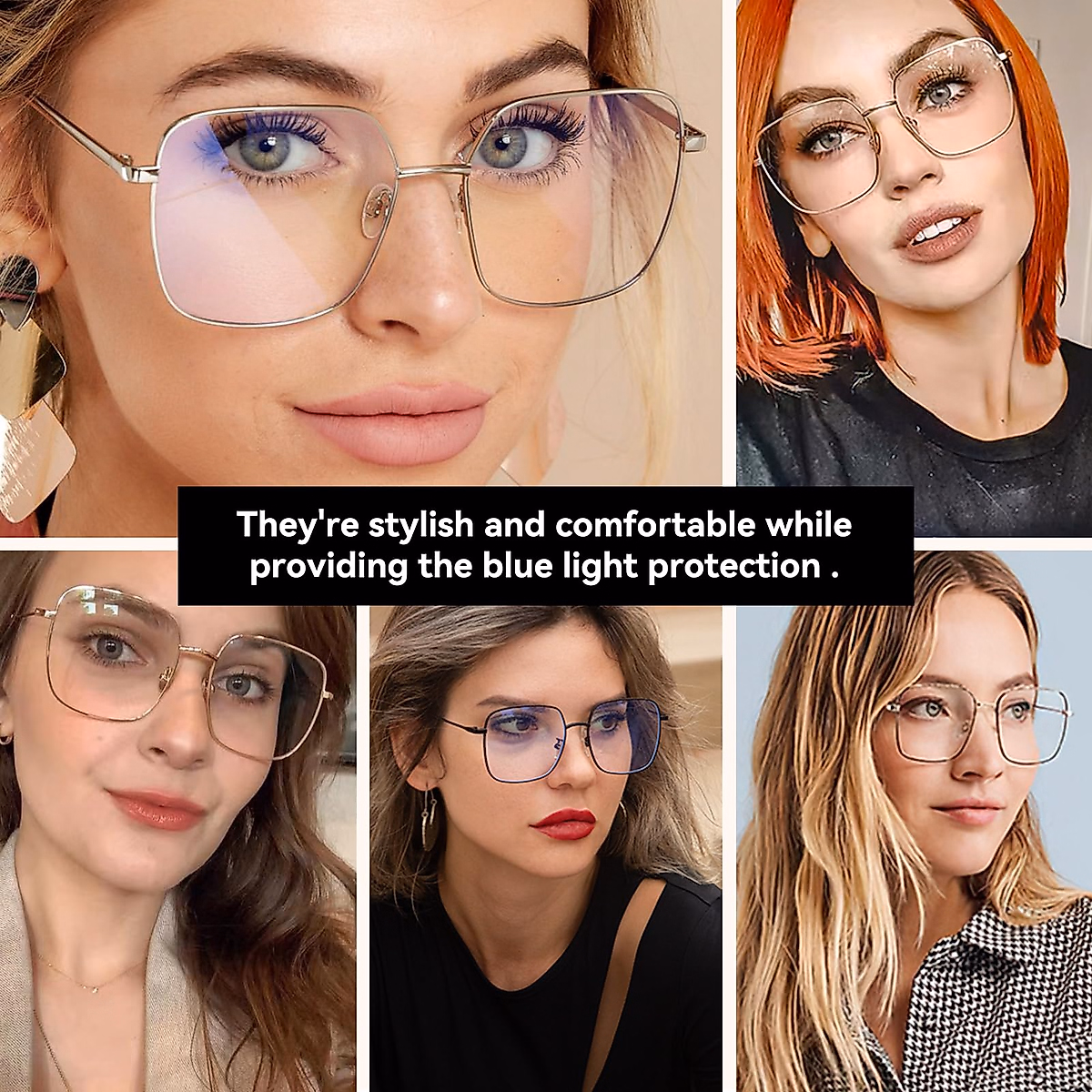 Dollger Blue Light Blocking Glasses women Non prescription Fashion Glasses Retro Metal Square Eyeglasses Frame Silver