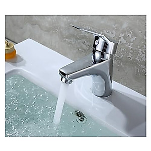 FACUT Hot and Cold Mixer Tap Bathroom Basin Sink Faucet Chrome Copper Water Tap Mixer Single Handle Bath Faucets,Kitchen Sink Faucet FACUT