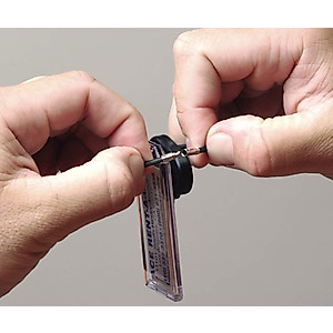 Lucky Line 4-1/2" Locking Cable Key Ring, Crimp to Permanently Close, Nylon Coated Steel Wire, Corrosion-Resistant, 25 Pack, Black (80820)