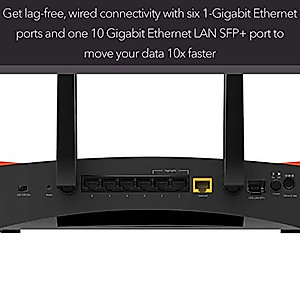 NETGEAR Nighthawk Pro Gaming XR700 WiFi Router with 6 Ethernet Ports and Wireless Speeds Up to 7.2 Gbps, AD7200, Optimized For The Lowest Ping