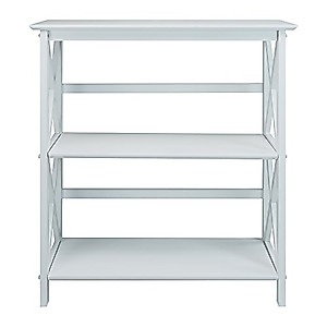 Casual Home 3-Shelf Montego Bookcase, White