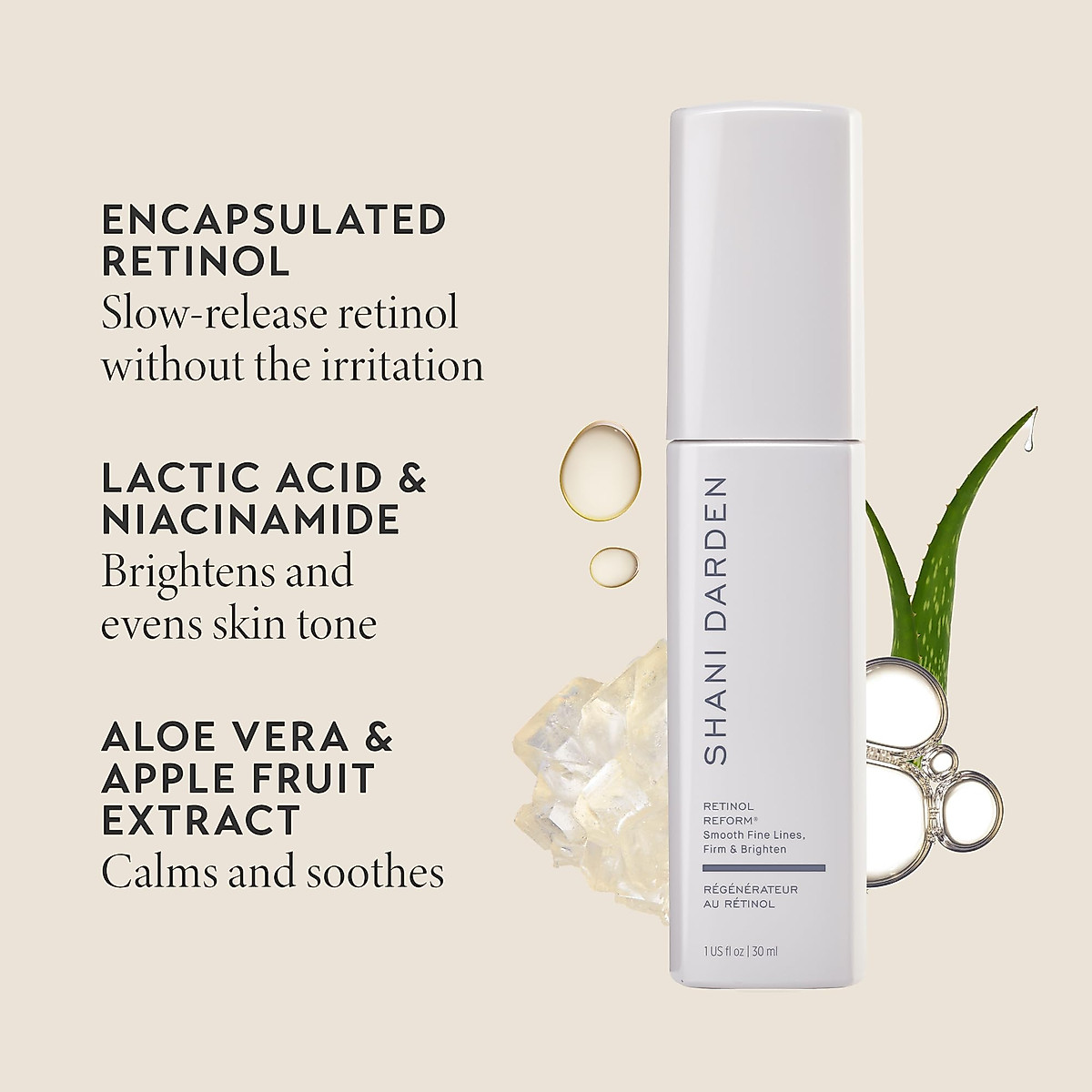 SHANI DARDEN SKINCARE Retinol Reform Anti-Aging Serum, Resurfacing Retinol Serum for Face and Neck, Helps with Fine Lines and Wrinkles, 1.01 fl oz