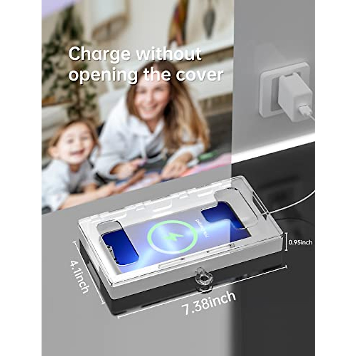 Phone Lock Box, Cell Phone Jail Box to Help Kids/Students Prevent Phone Addiction, Phone Locker, Phone Self Control Boxes for iPhone 14/13 pro/Sumsung/Google