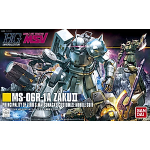 Bandai Hobby MS-06R-1A Zaku II Shin Matsunaga High Grade Universal Century Figure Model Kit (BAS5057749)