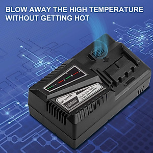 UC18YFSL Lithium Battery Charger for Hitachi 14.4V- 18V Li-ion Battery BSL1815 BSL1820 BSL1825 BSL1840 BSL1850 BSL1860 BSL1415 BSL1420 BSL1430 BSL1440 BSL1450 UC18YSL3 UC18YKSL UC18YRL UC18YRSL