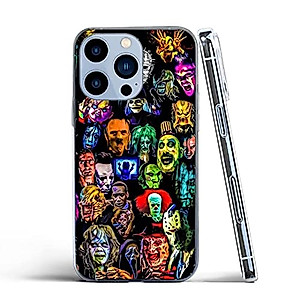 TASWUW Phone Case Compatible with iPhone 13 Mini Halloween Horror Collection Soft Silicone Shockproof TPU Protective Pure Clear Phone Cover Case