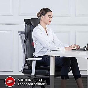 Snailax Back Massager with Heat, Shiatsu Massage Chair Pad for Back Pain, Rolling Kneading Massage Seat Cushion, Gifts for Women/Men, Stress Relax at Home Office